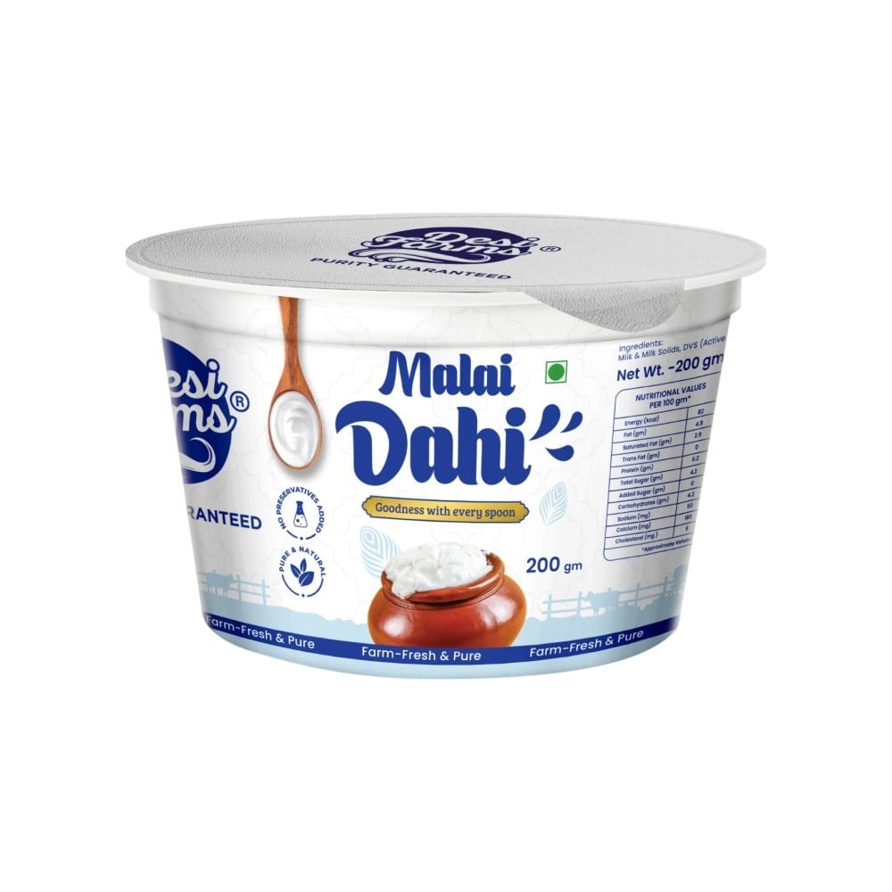 Desi Farms Malai Cup Curd (Dahi) Price - Buy Online at Best Price in India