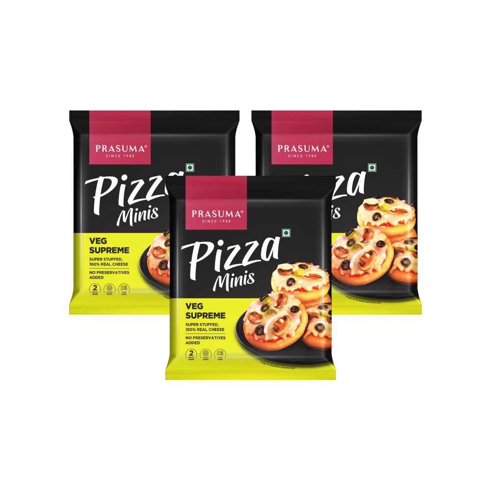 Prasuma Veg Supreme Pizza Minis - Pack of 3 Price - Buy Online at Best ...