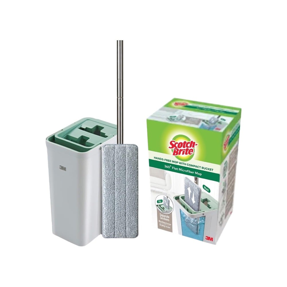 Scotch Brite Handsfree Mop Set with Compact Bucket (Microfiber) Price ...