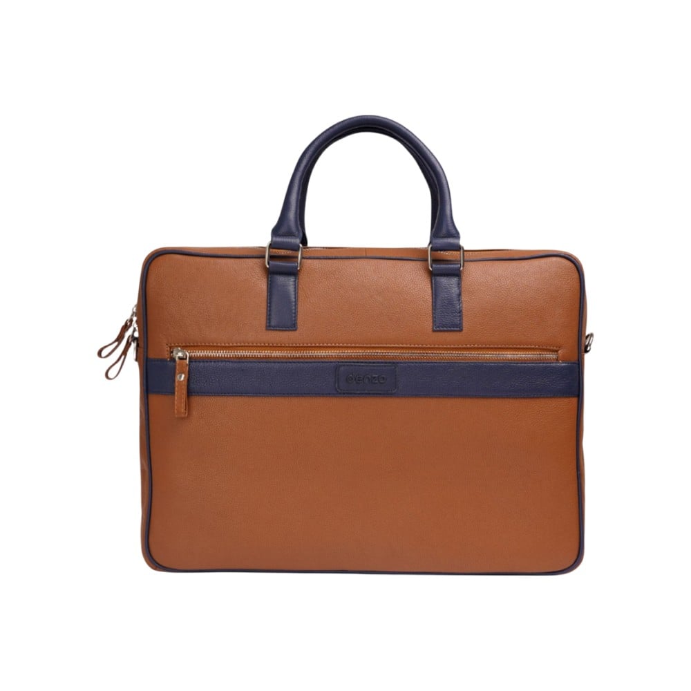 Denzo Prestige Carrier Leather Laptop Bag (Light Brown) Price - Buy ...