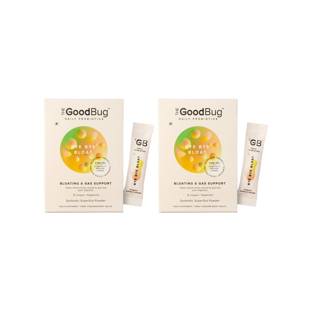 The Good Bug Bye Bye Bloat Gut Health Supplement Powder - Pack of 2 ...