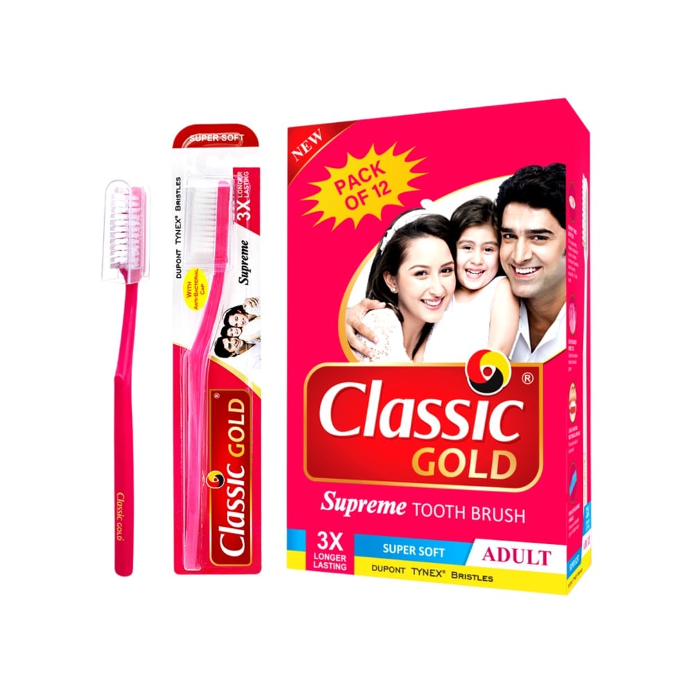 Classic Gold Soft Manual Toothbrush Set (Super Soft) Price - Buy Online ...