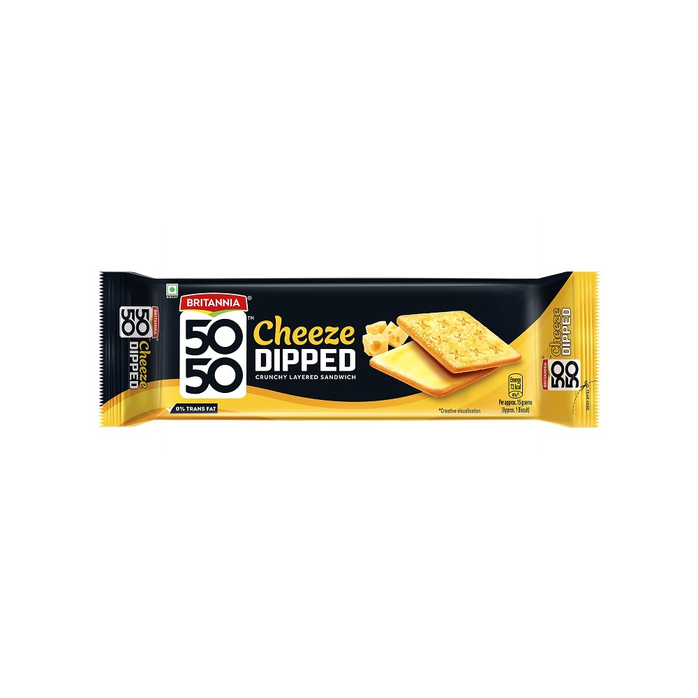 Britannia 5050 Cheeze Dipped Biscuit Price - Buy Online at Best Price ...