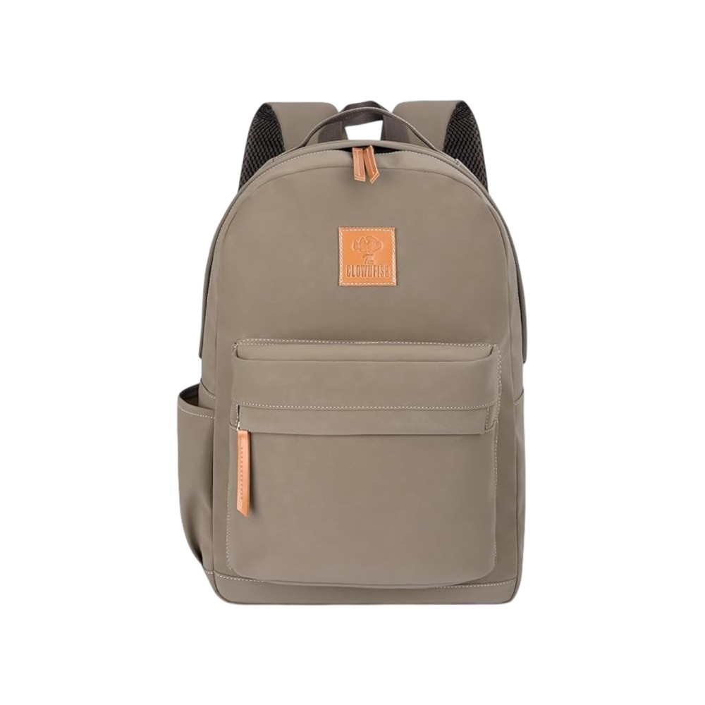 The Clownfish Faux Leather Laptop Backpack (18 ltrs, 17", Brown) Price ...