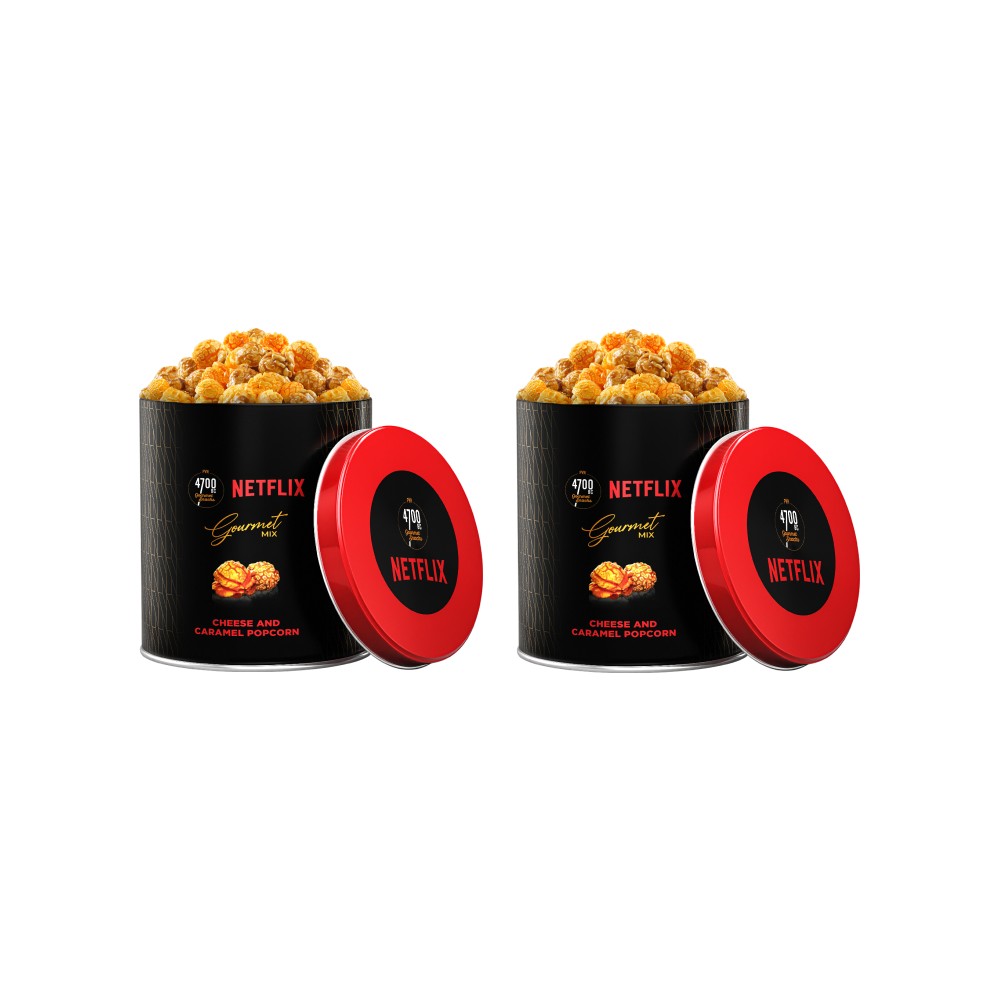 4700BC Netflix Cheese & Caramel Popcorn Tin - Pack of 2 Price - Buy ...