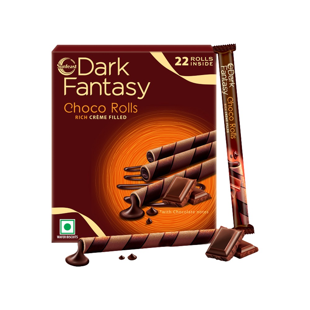 Sunfeast Dark Fantasy Rich Creme Filled Choco Wafer Roll Price - Buy ...