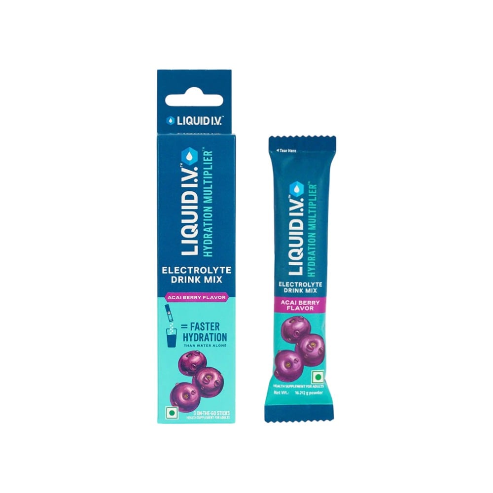 Liquid IV Hydration Multiplier Electrolyte Drink Mix - Acai Berry Price ...