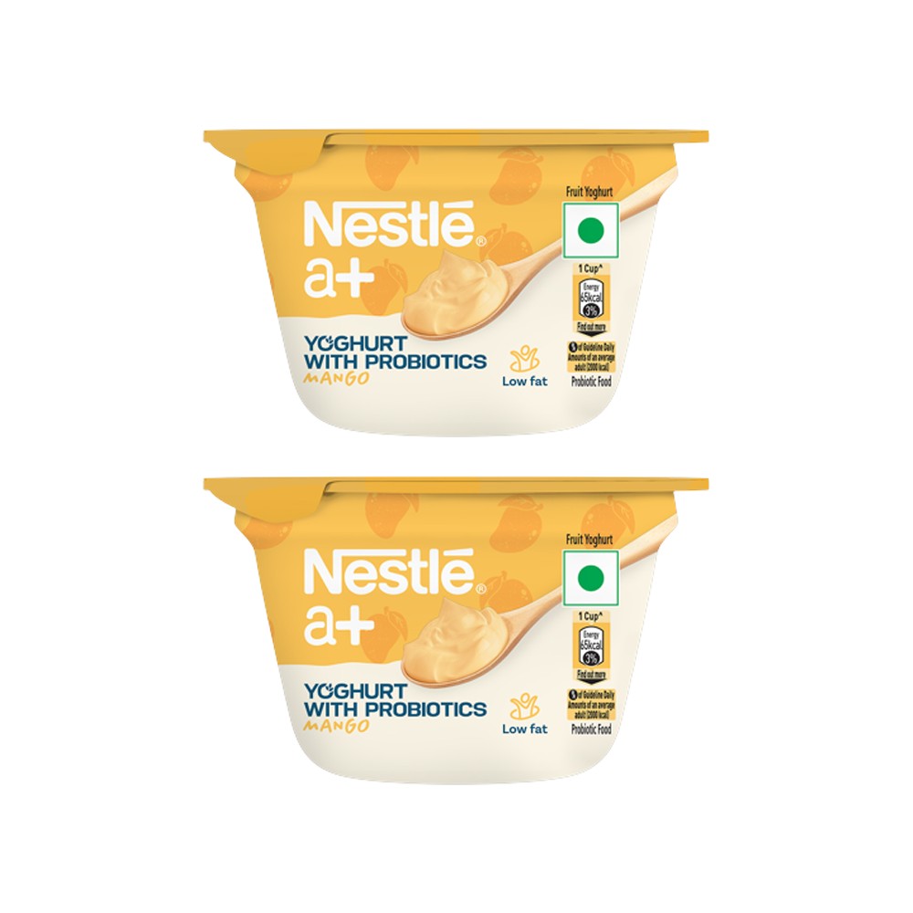 Nestle a+ Mango Flavoured Yogurt with Probiotics - Pack of 2 Price ...