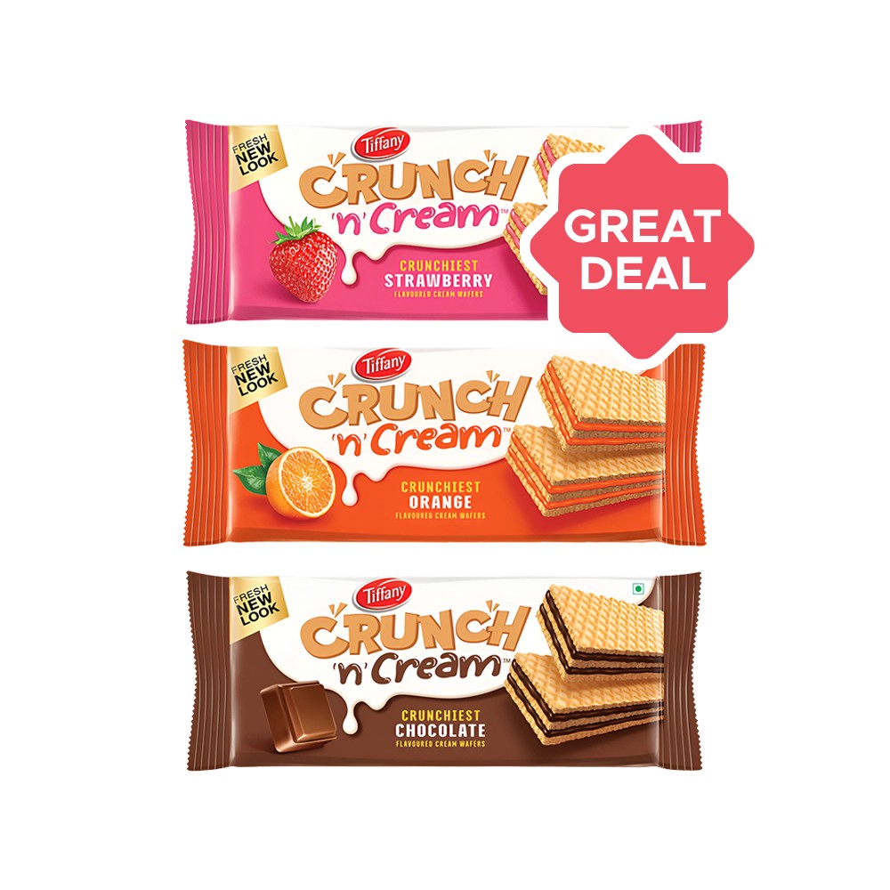 Tiffany Crunch n Cream Wafer Bar - Strawberry + Crunch n Cream Wafer ...