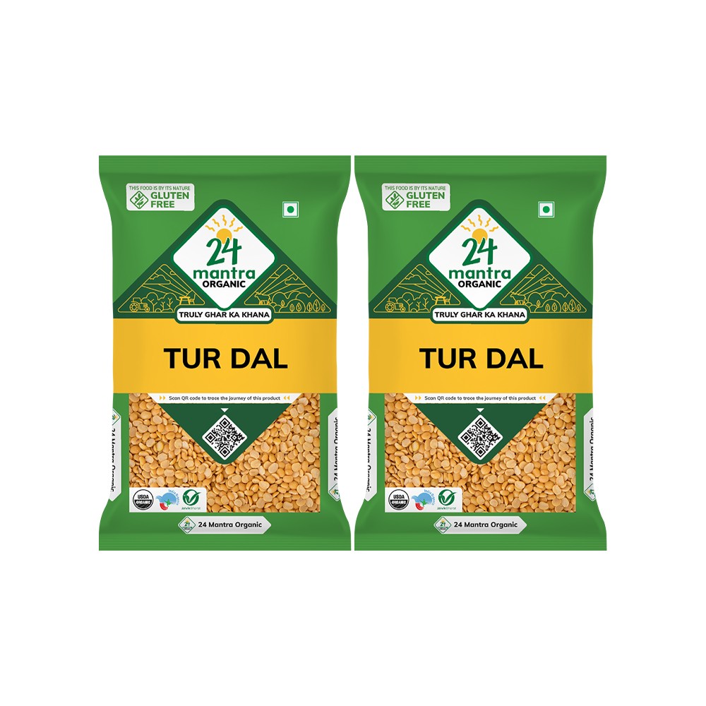 24 Mantra Organic Tur / Arhar Dal - Pack of 2 Price - Buy Online at ...