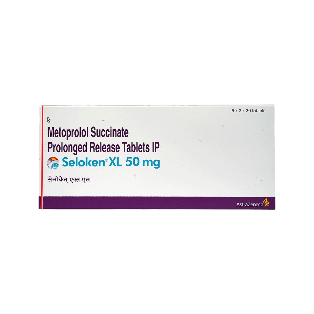 Seloken XL 50mg Strip Of 30 Tablets Price - Buy Online at Best Price in ...