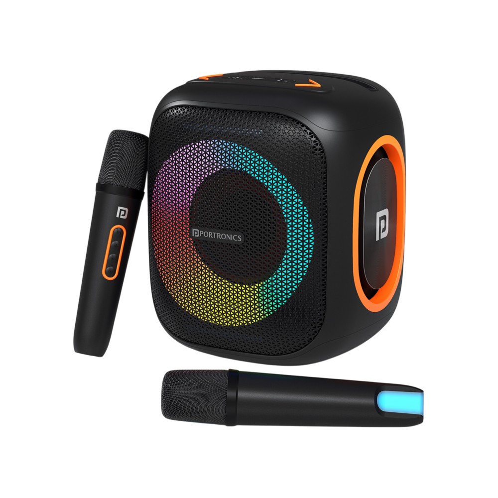 Portronics Party Multimedia Speaker With Dual Karaoke Mic (POR 2342 ...
