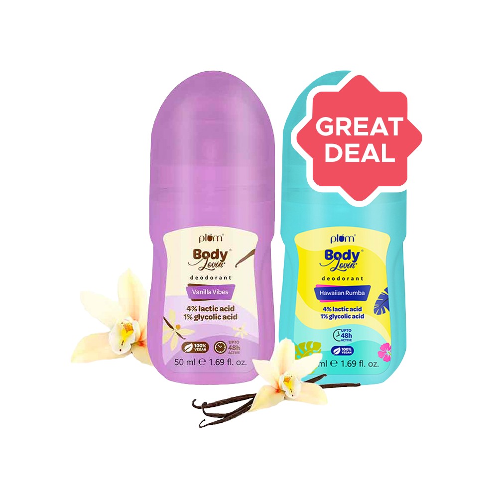 Plum BodyLovin' Vanilla Vibes Deodorant Roll on + Hawaiian Rumba ...