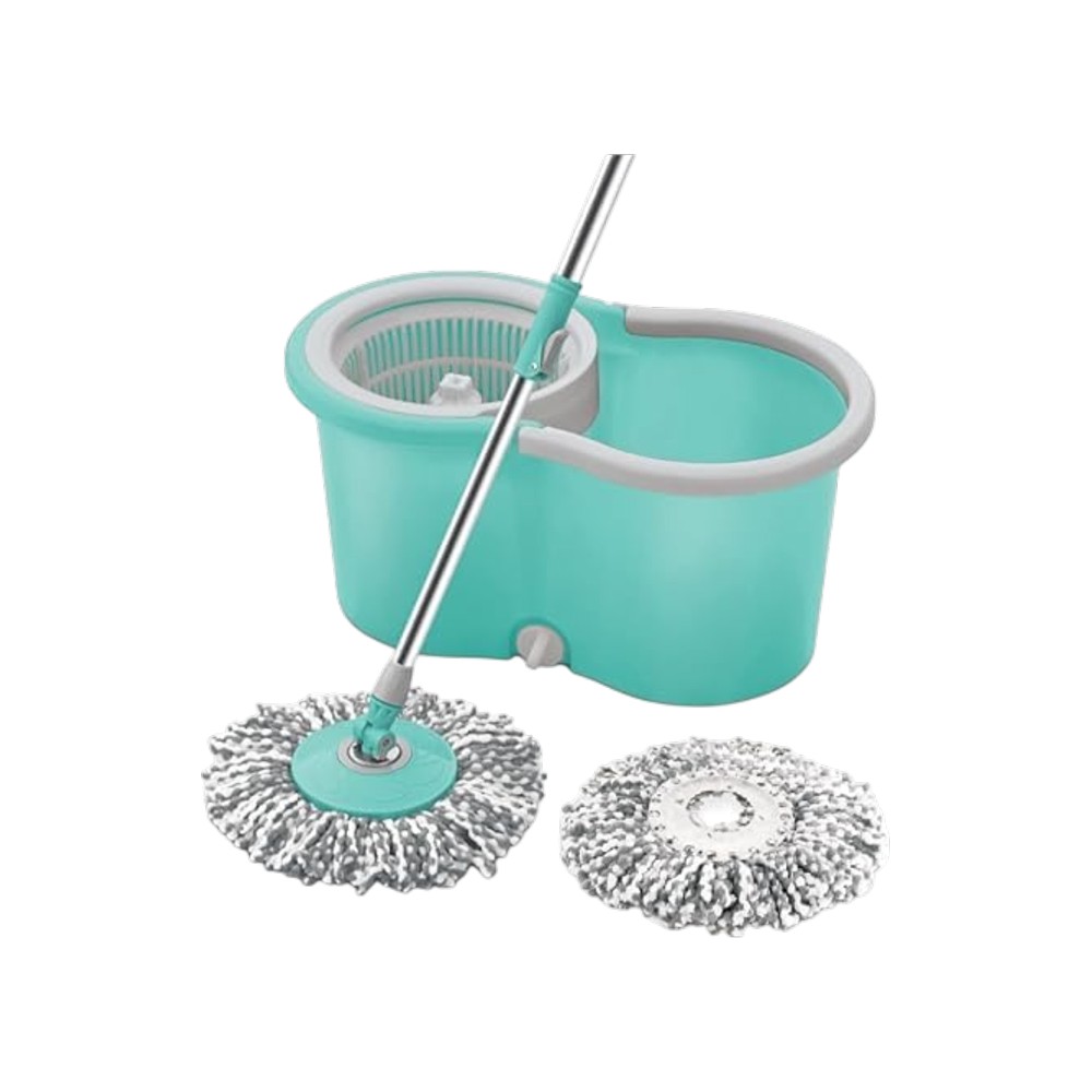 Samarthya Bucket Spin Mop with Tyres and extra refill (Plastic, Steel ...