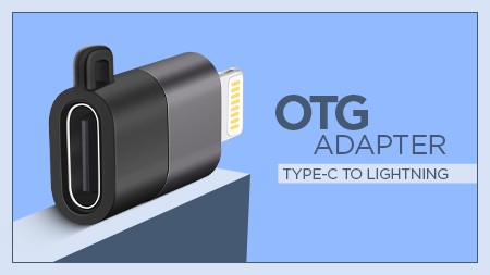 Unigen Type-C to Lightning OTG Adapter for Data Transfer Only (Black ...