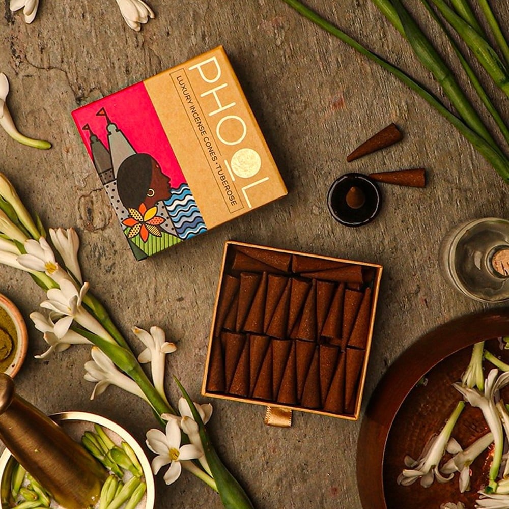 Phool Tuberose Luxury Dhoop Cones Price - Buy Online at ₹135 in India