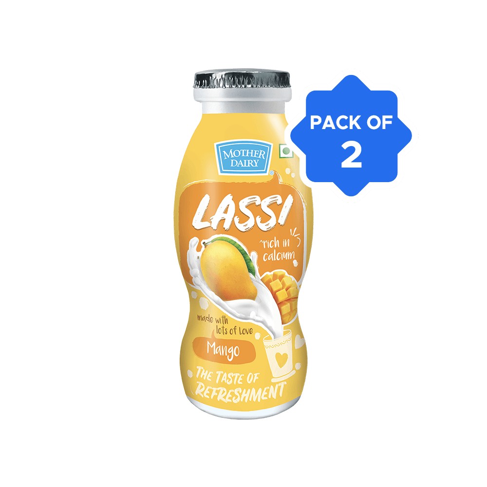 Mother Dairy Mango Lassi - Pack of 2 Price - Buy Online at Best Price ...