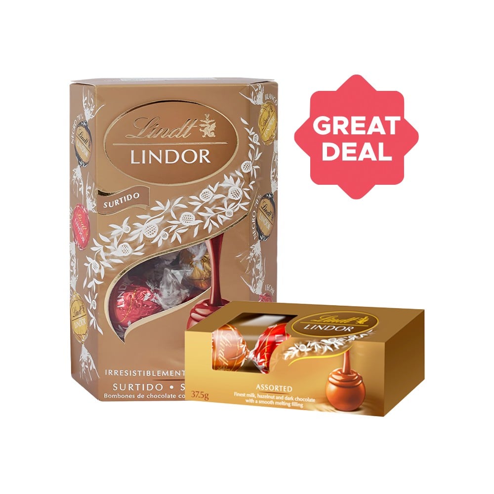 Lindt Lindor Assorted Chocolate Gift Pack + Assorted Chocolate Gift ...