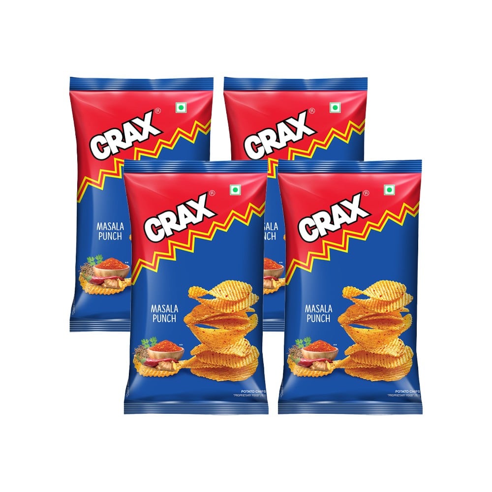 Crax Masala Punch Potato Chips Snacks - Pack of 4 Price - Buy Online at ...