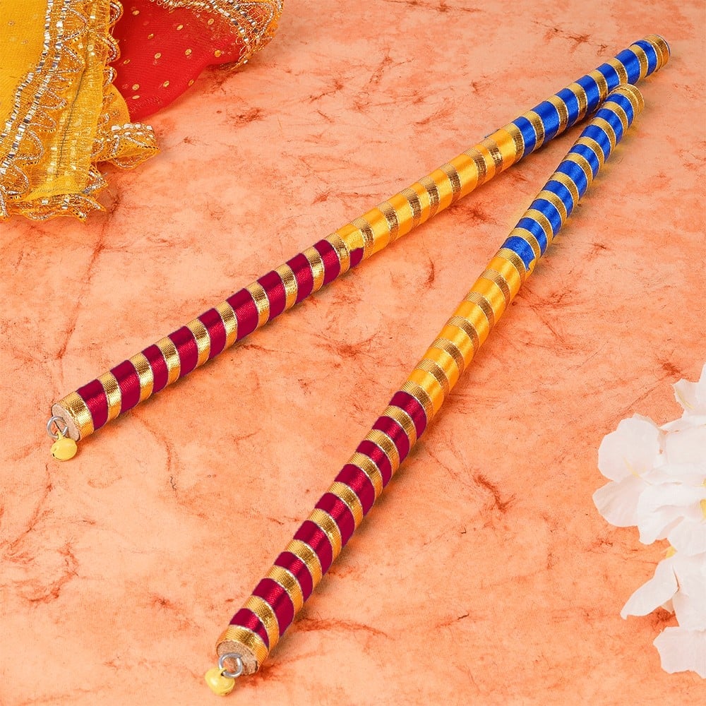 Chunri Gota Wrapped Dandiya Set (Multicolour) - Urban Fest Price - Buy ...