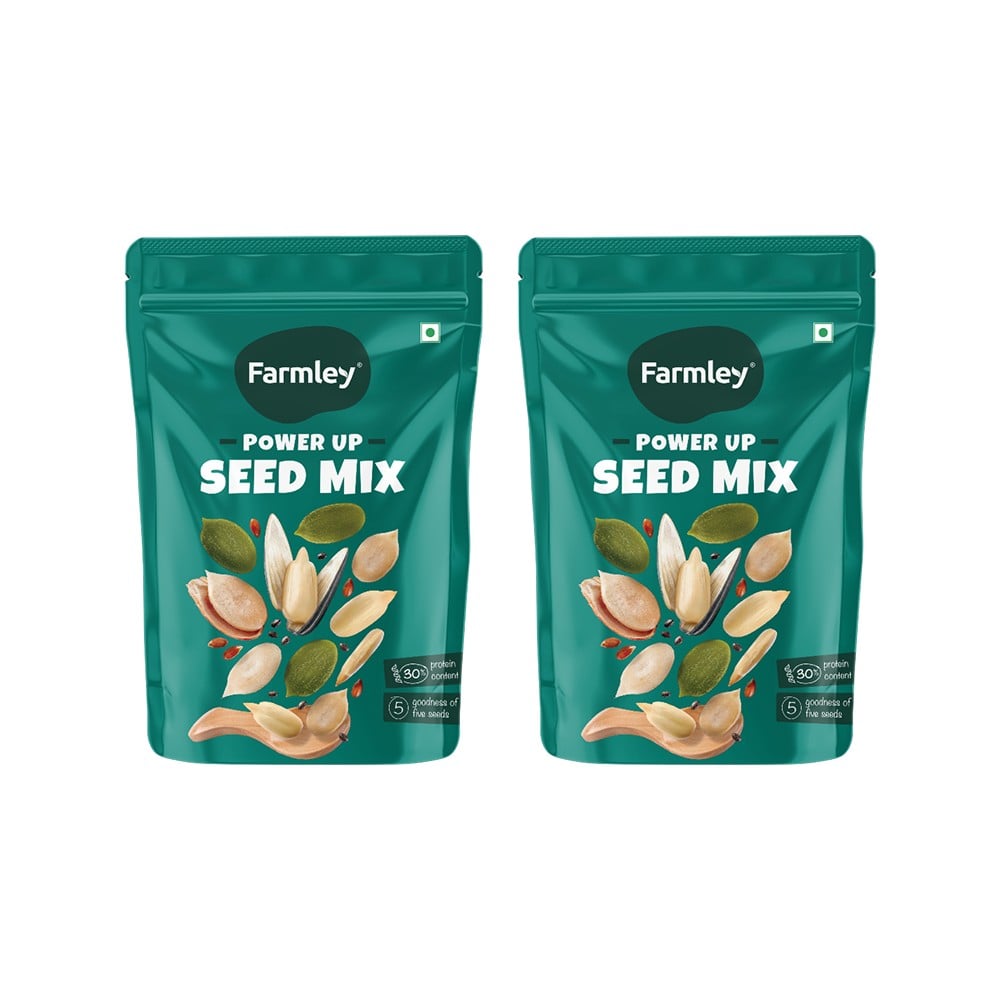 Farmley Protein Rich Seeds Mix - Chia, Pumpkin, Flax & More - Pack of 2 ...