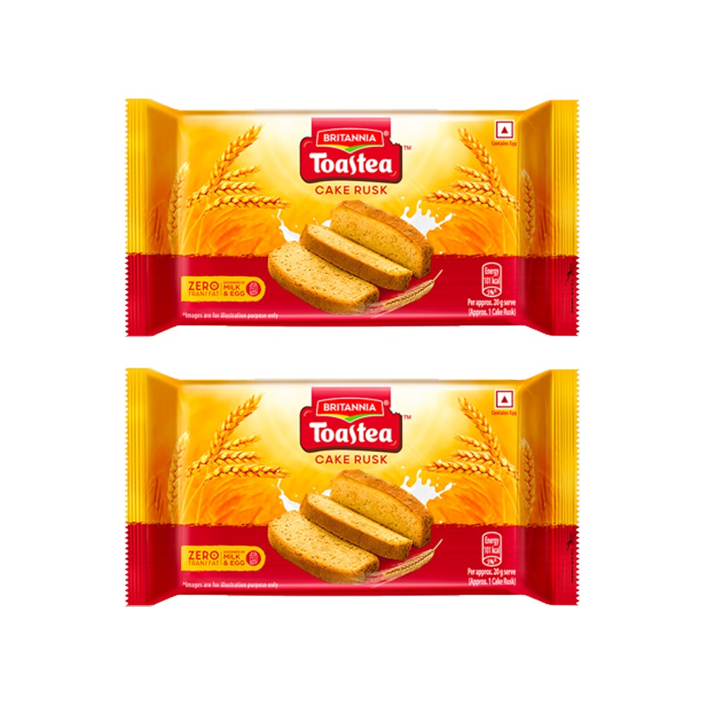 Britannia Toastea Cake Rusk - Pack of 2 Price - Buy Online at ₹61 in India