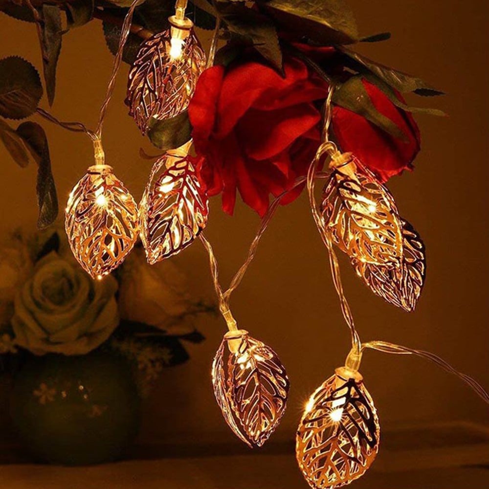 Warm White Decorative LED Lights (Leaf Shaped, 3.5 m, 5 W) - DiaCraft ...