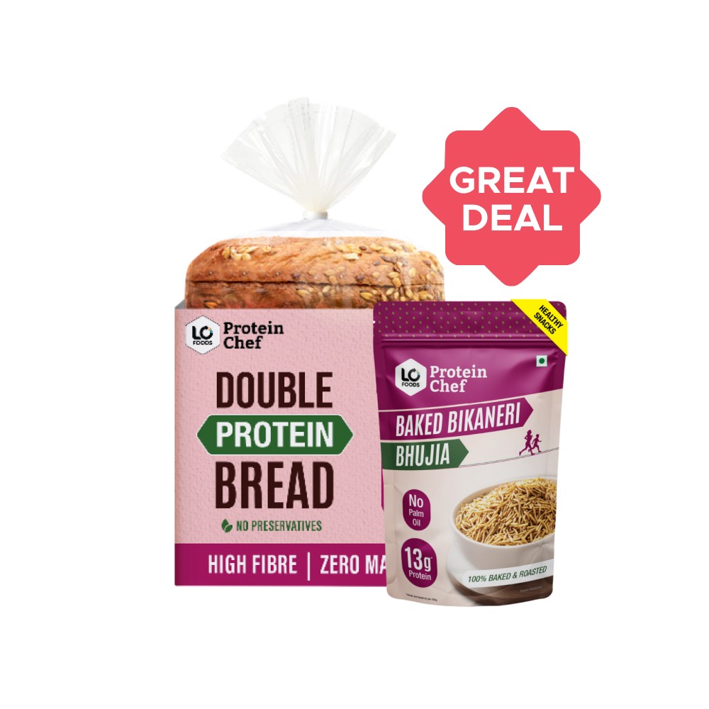 Protein Chef Double Protein Bread, Zero Maida Brown Bread + Baked ...