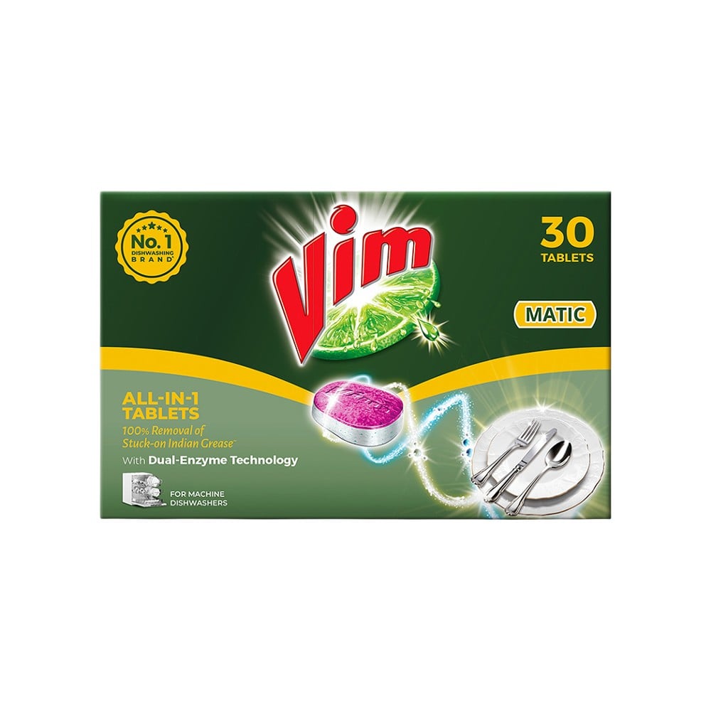 Vim All-In-One Dishwasher Tablet Removes Tough Indian Grease Price ...