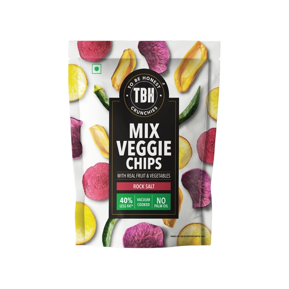To Be Honest Mix Veggie Chips (Rock salt) Price - Buy Online at ₹129 in ...