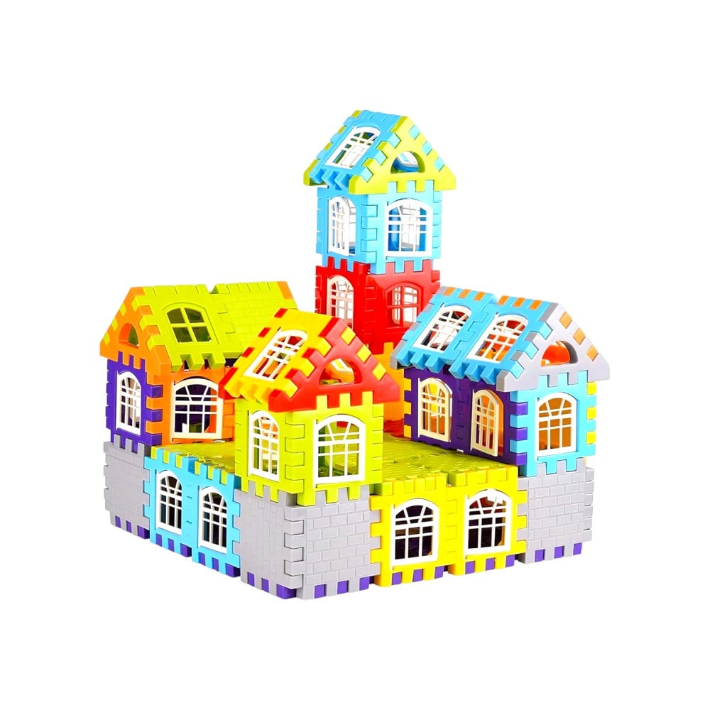 Fablue House Building Blocks With Windows (72 pieces of Building Blocks ...