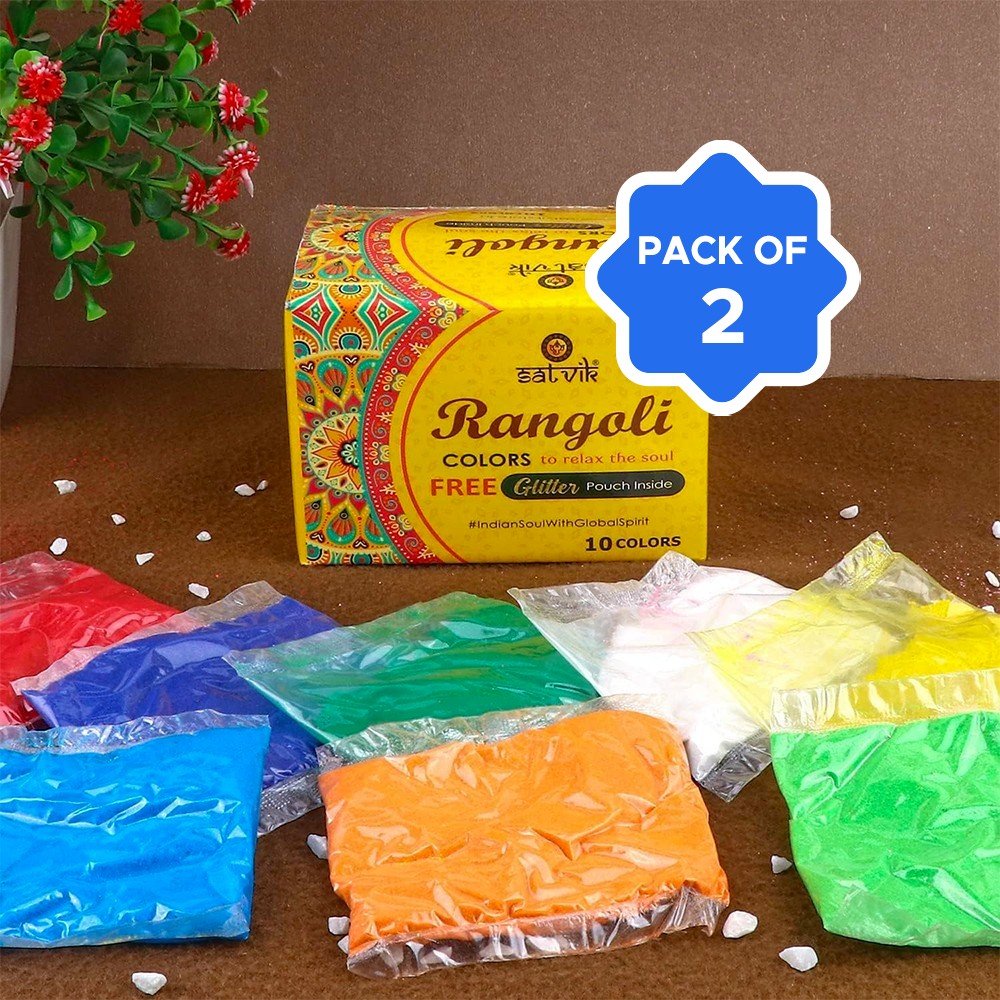 Rangoli Colors (Multicolour) - Satvik - Pack of 2 Price - Buy Online at ...