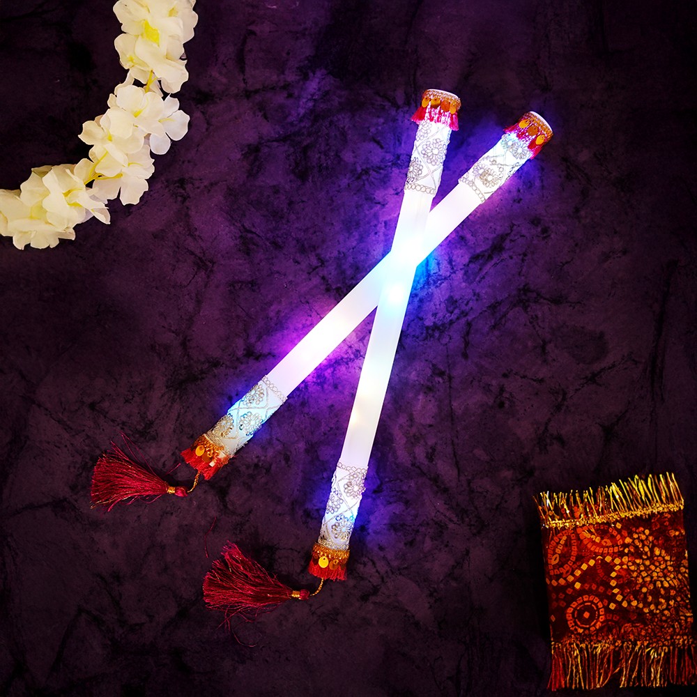 Navratri Special Electric Dandiya Set with Light (Multicolour) - Urban ...