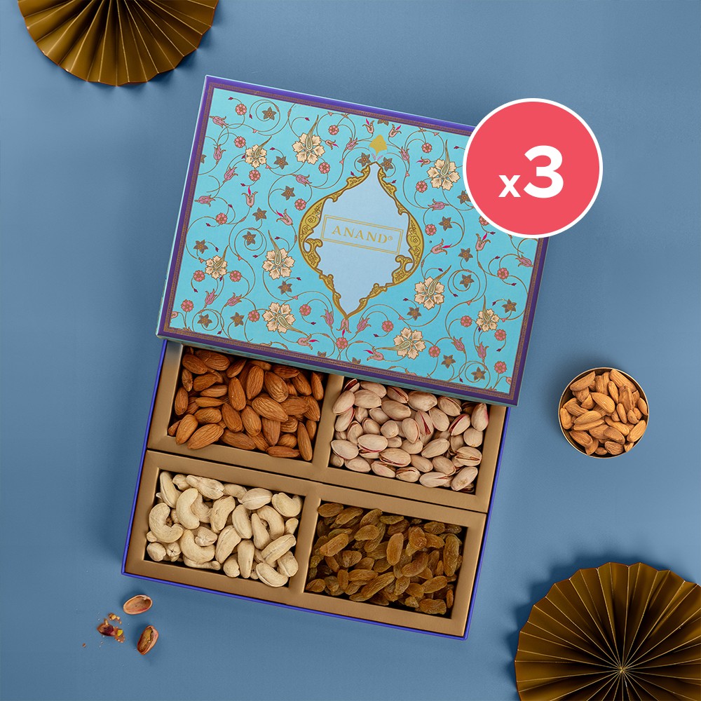 Anand Jheel Batti Dry Fruits Gift Pack - 4 Varieties - Pack of 3 Price ...