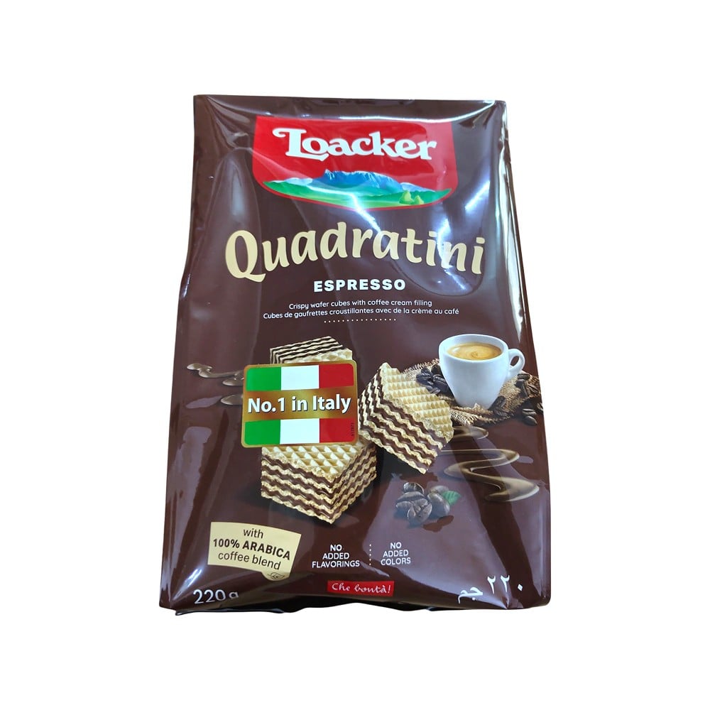 Loacker Quadratini Espresso Wafer Biscuit Price - Buy Online at Best ...