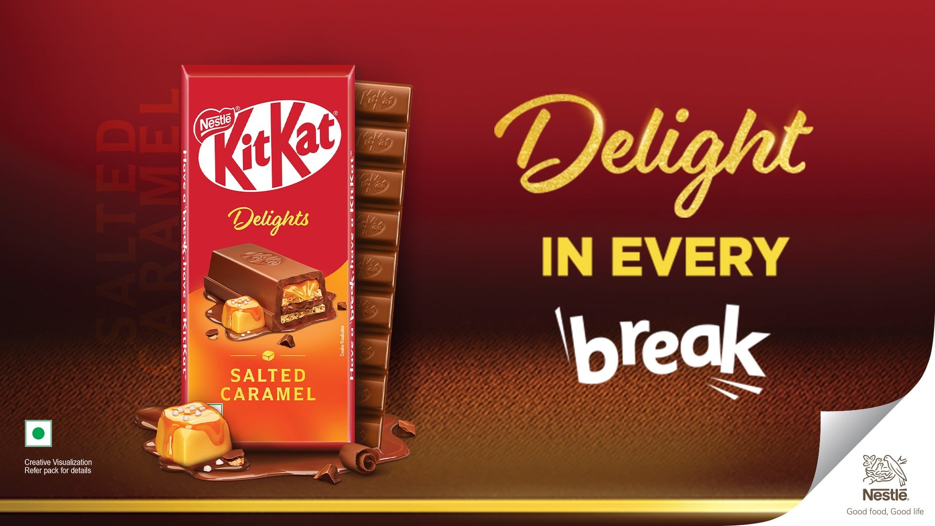 KitKat Delights Salted Caramel Wafer Chocolate Bar Price - Buy Online ...