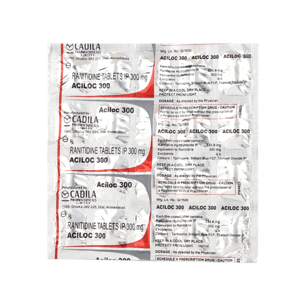 Aciloc 300mg Tablets Price - Buy Online at ₹61 in India
