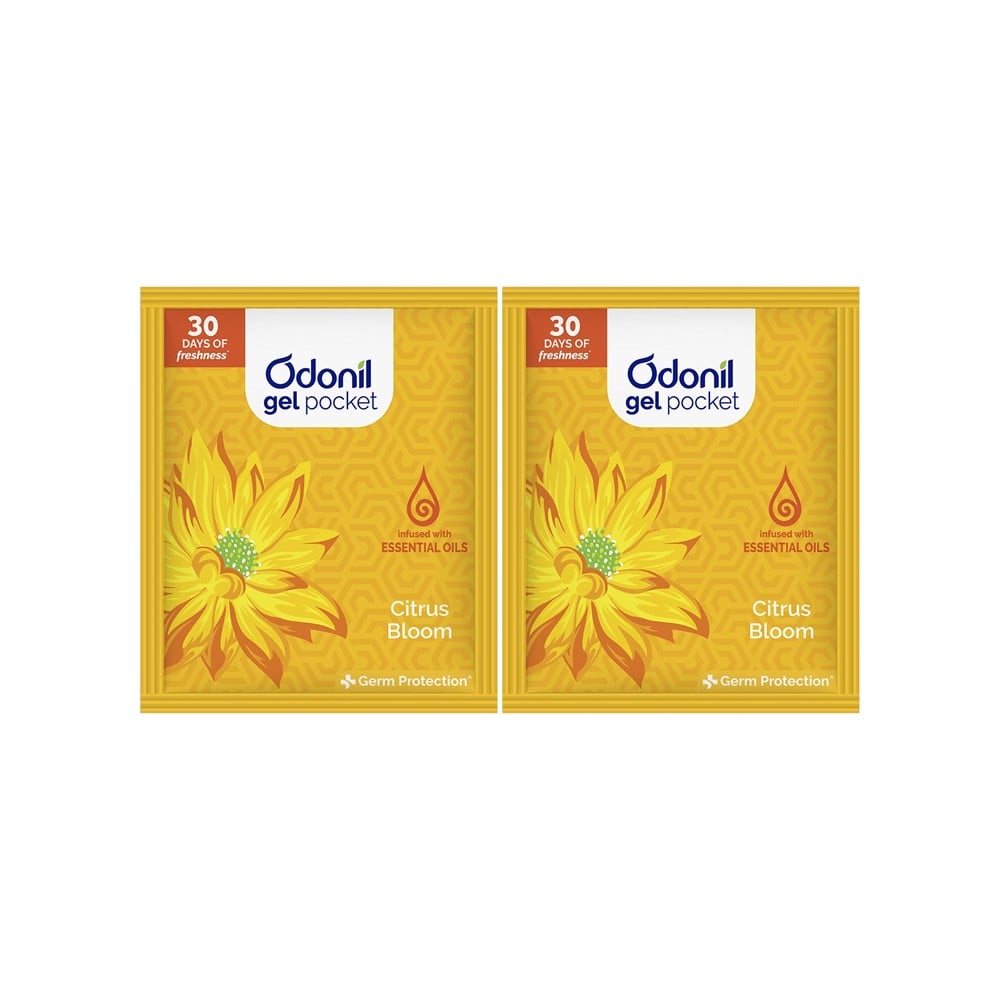 Odonil Gel Pocket Citrus Bloom Air Freshener (Citrus Bloom) - Pack of 2 ...