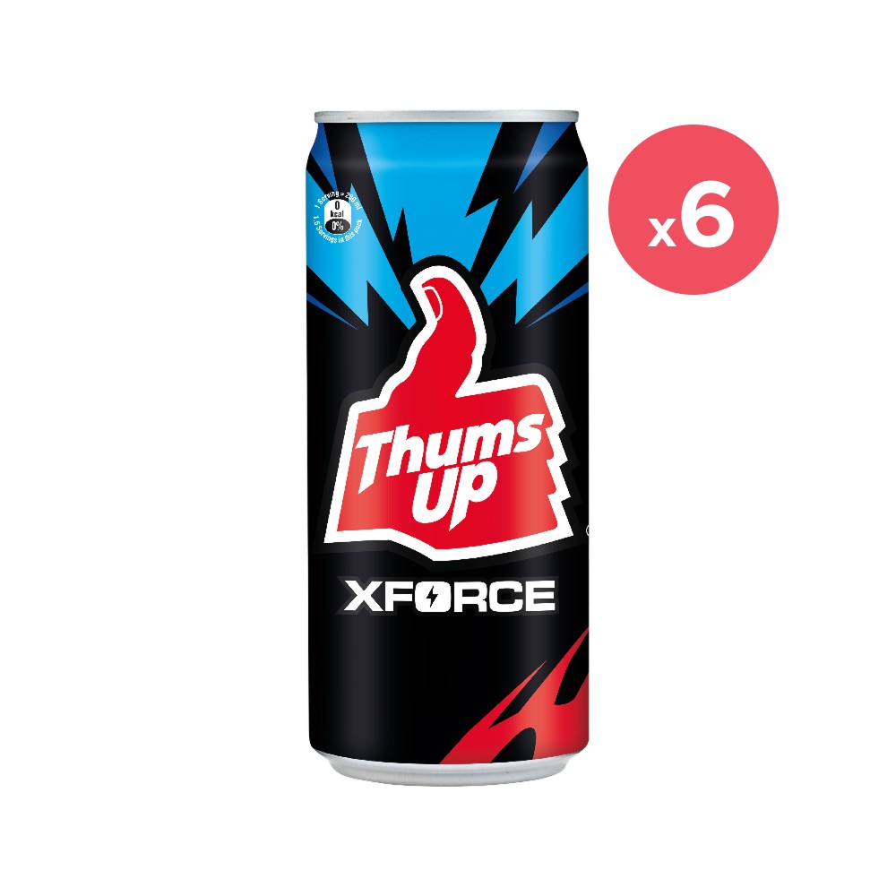 Thums Up X Force Zero Sugar Cola Soft Drink - Pack of 6 Price - Buy ...