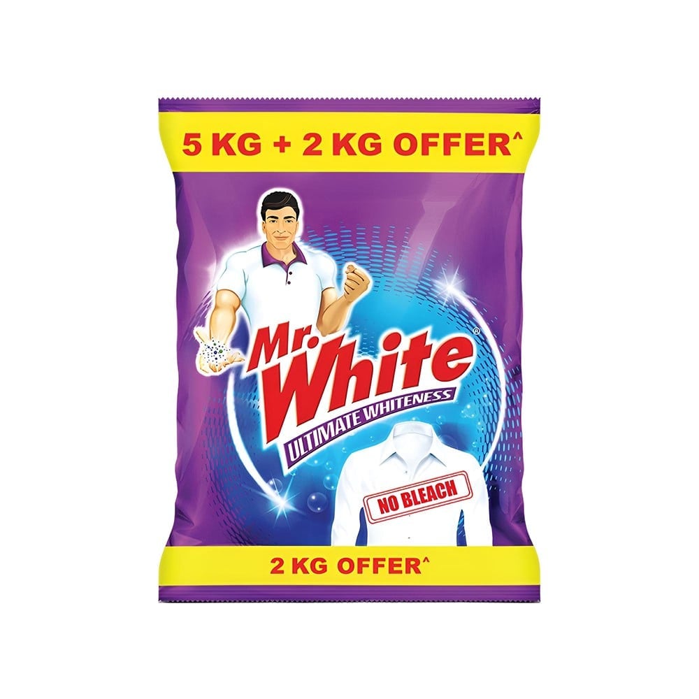 Mr. White Ultimate whiteness Detergent Powder 5 kg + 2kg Price - Buy ...