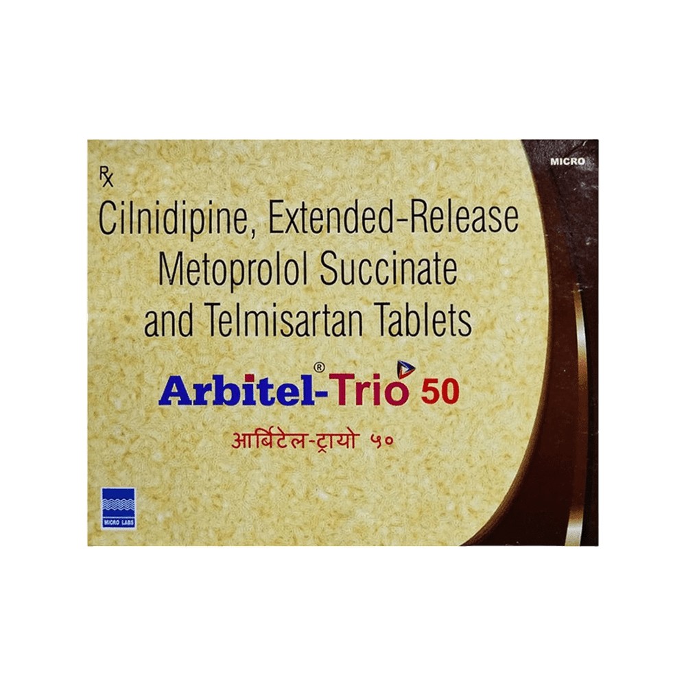 Arbitel Trio 50mg Strip Of 15 Tablets Price - Buy Online at ₹236 in India