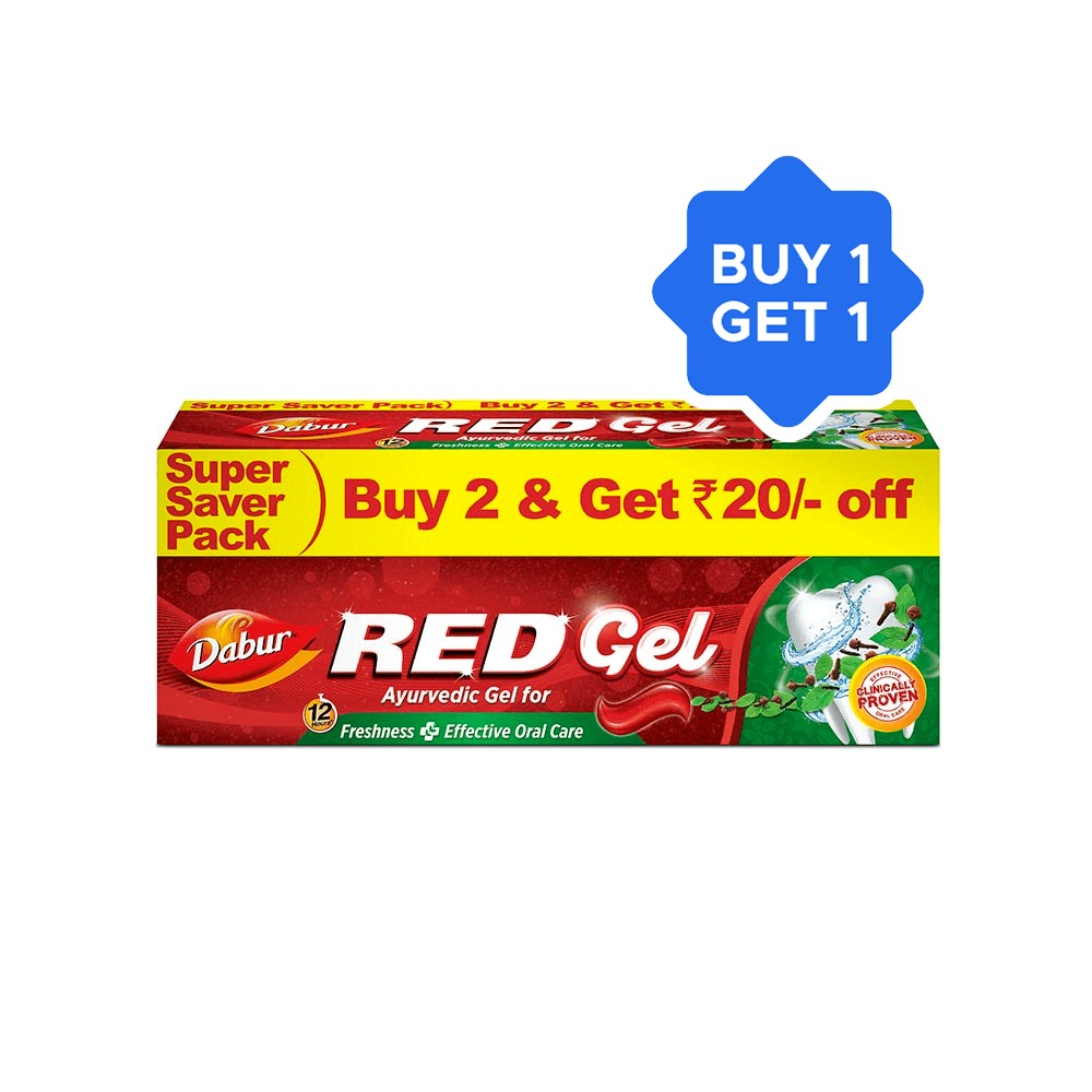 Dabur Red Gel Toothpaste for effective Oral Care - Buy 1 Get 1 Free ...