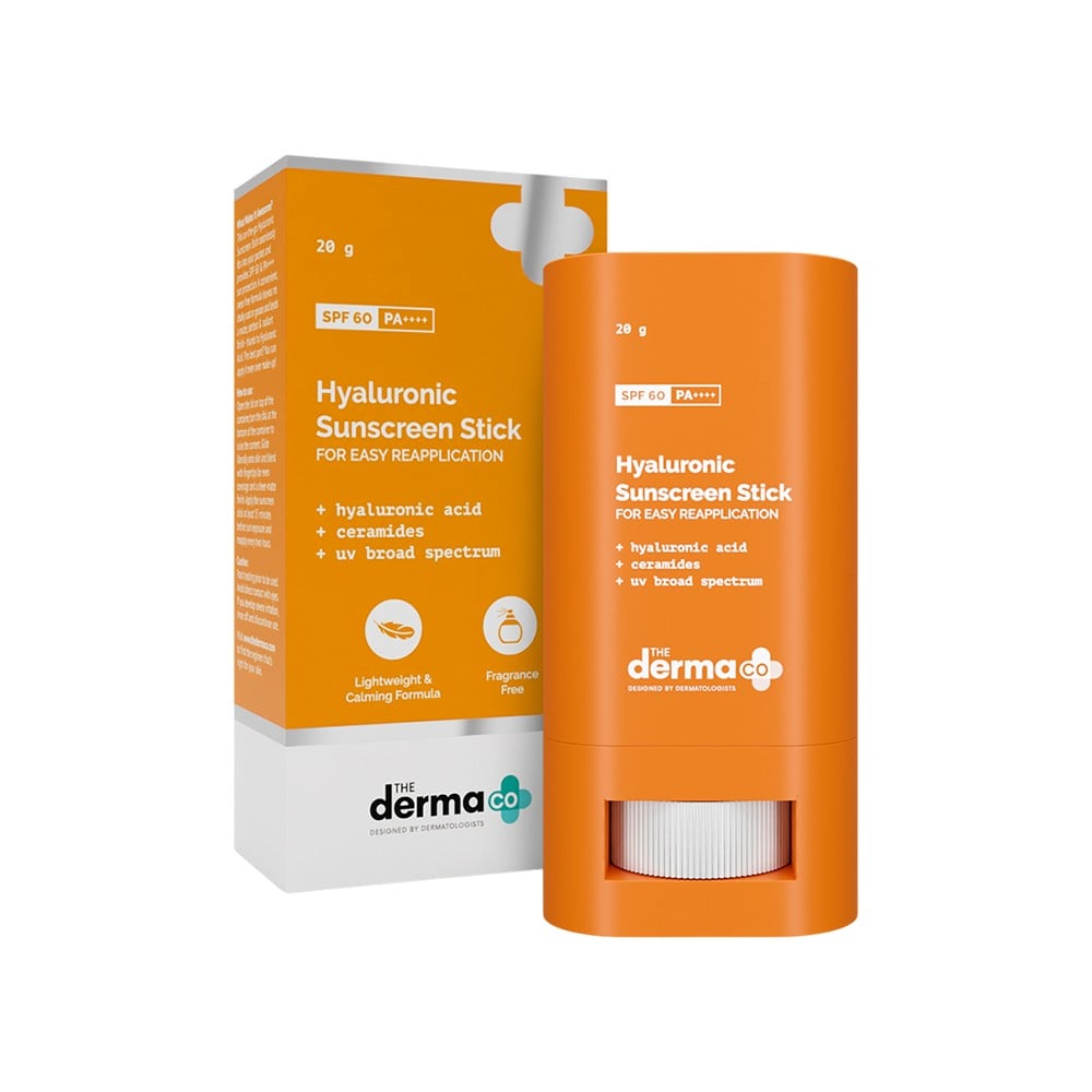 The Derma Co Hyaluronic Sunscreen Stick SPF 60 PA++++ Price - Buy ...
