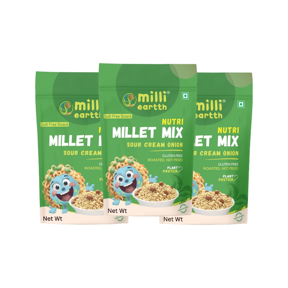 Millieartth Crunchy Millet Namkeen (Cream & Onion) Price - Buy Online ...