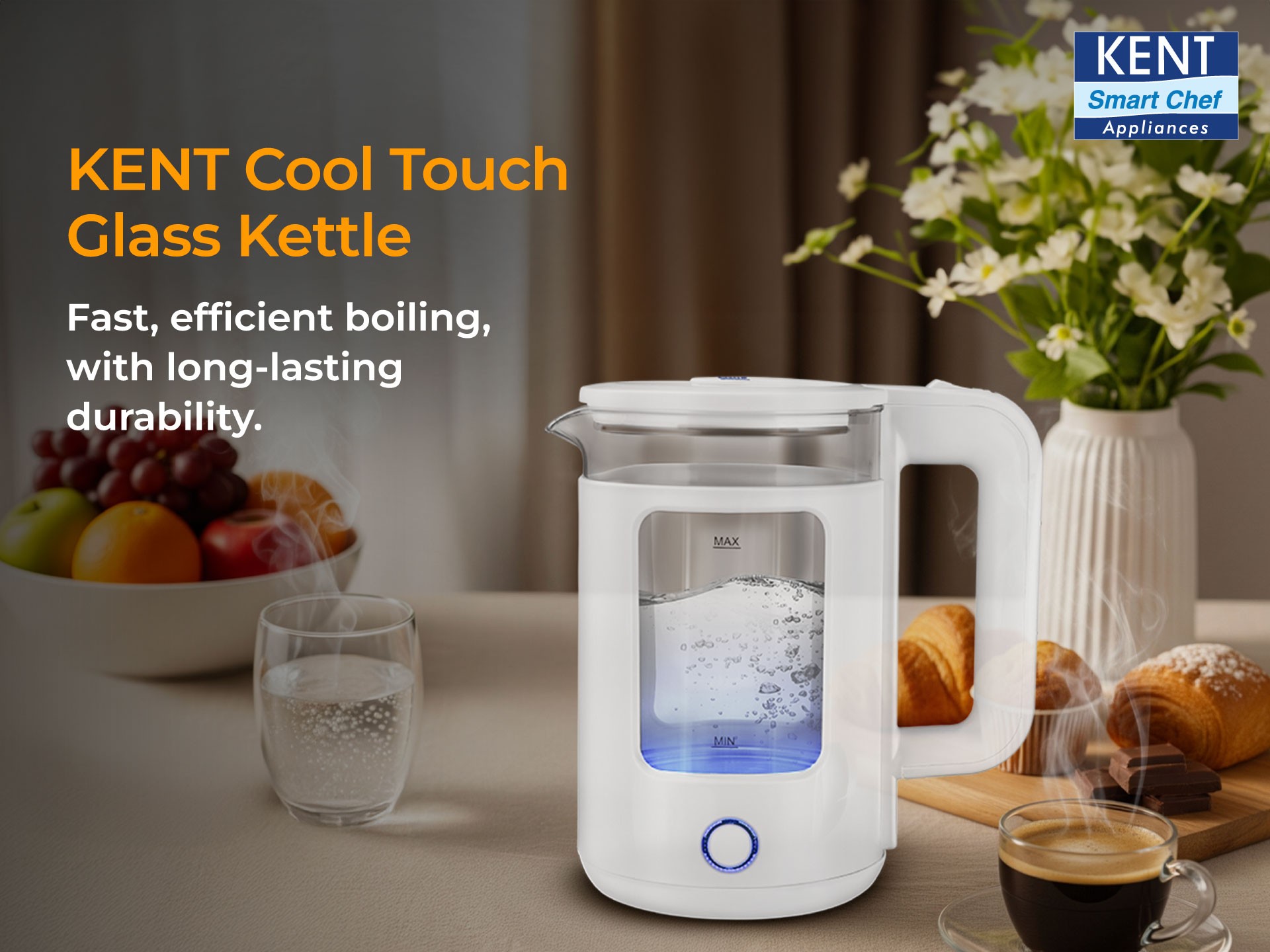 Kent Glass Cool Touch Electric Kettle (1.8 ltr) Price - Buy Online at ...