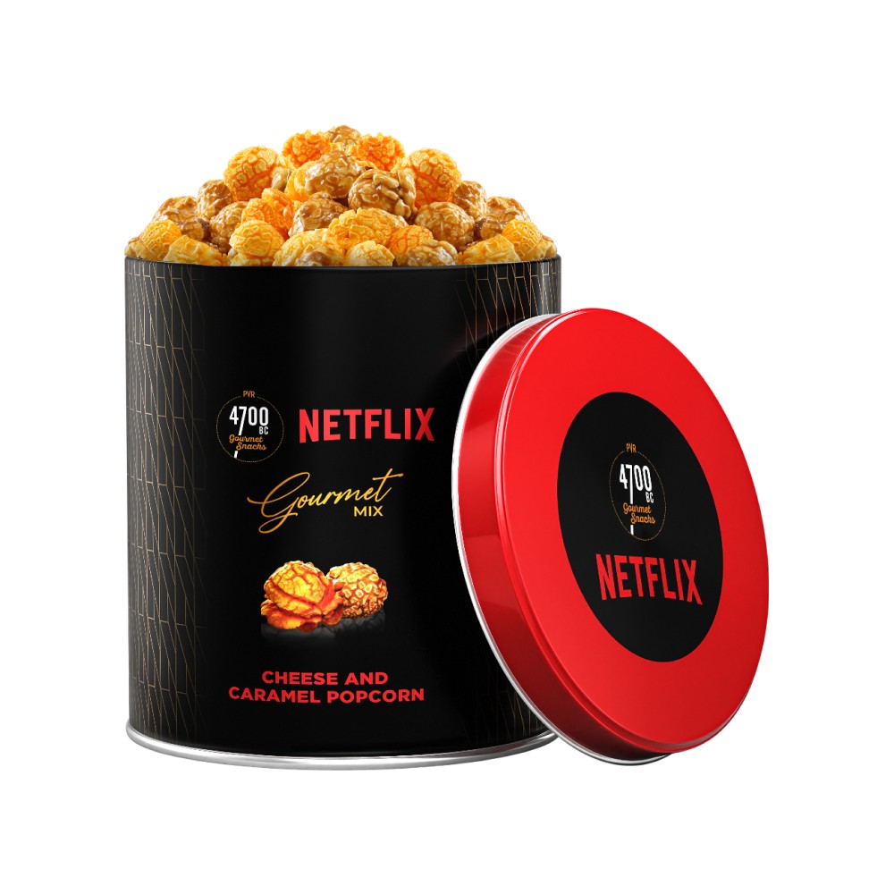 4700BC Netflix Cheese & Caramel Popcorn Tin Price - Buy Online at ₹356 ...