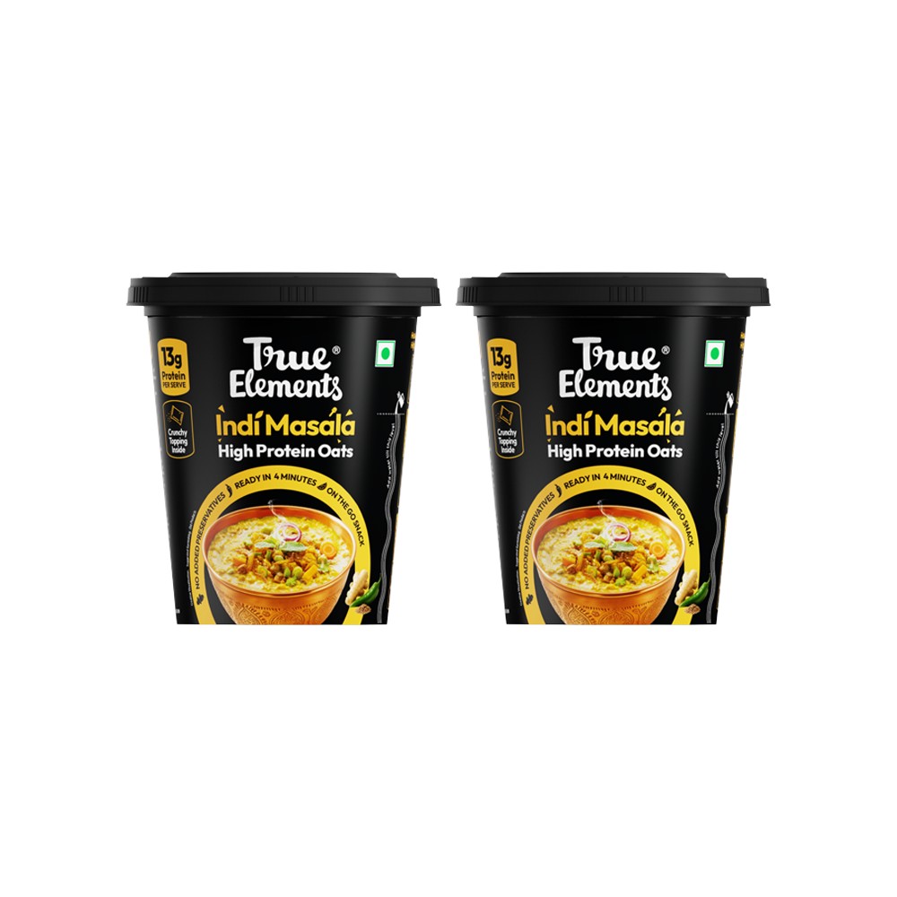 True Elements Indi Masala High Protein Instant Oats - Pack of 2 Price ...