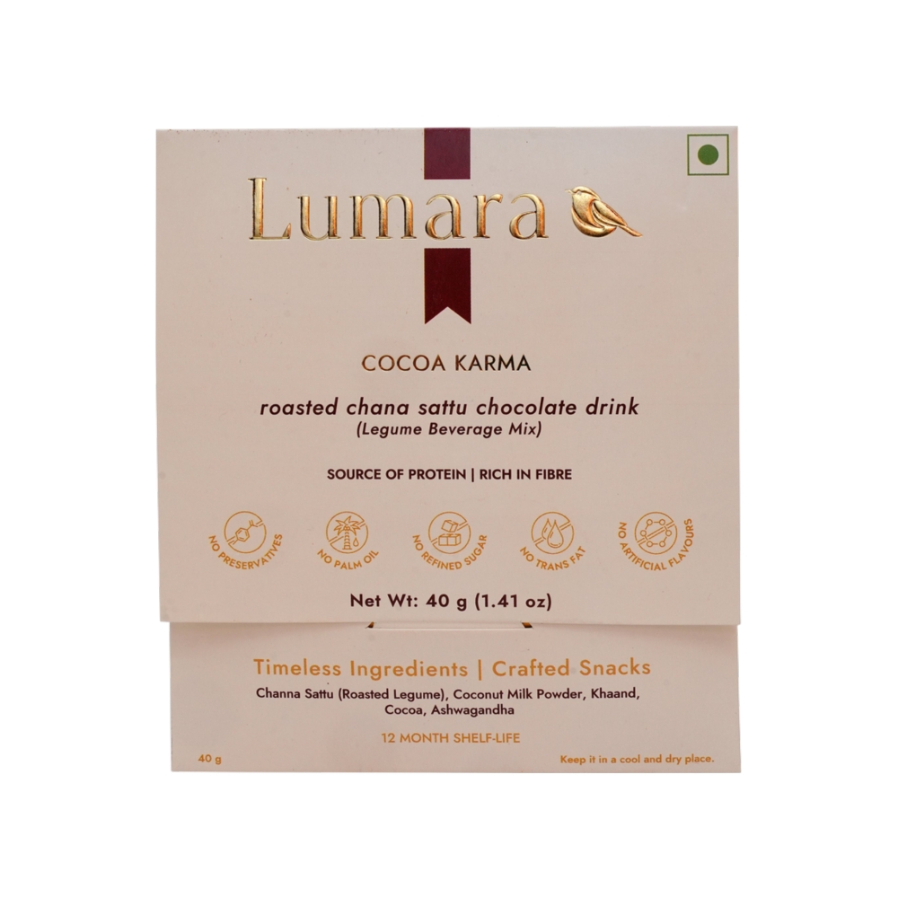 Lumara Cocoa Karma Roasted Chana Sattu Hot Chocolate Price - Buy Online ...