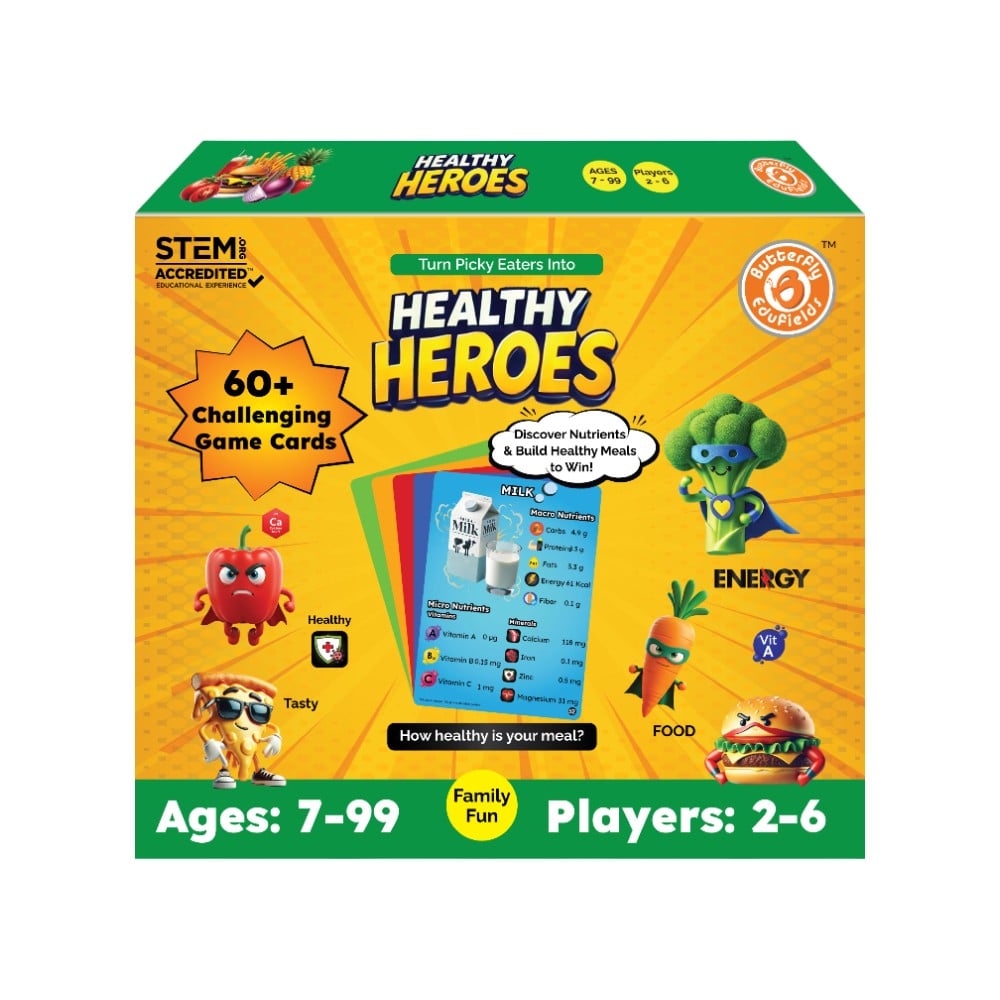 Butterfly Edufields Healthy Heroes Nutrition Card Game For Kids Price ...