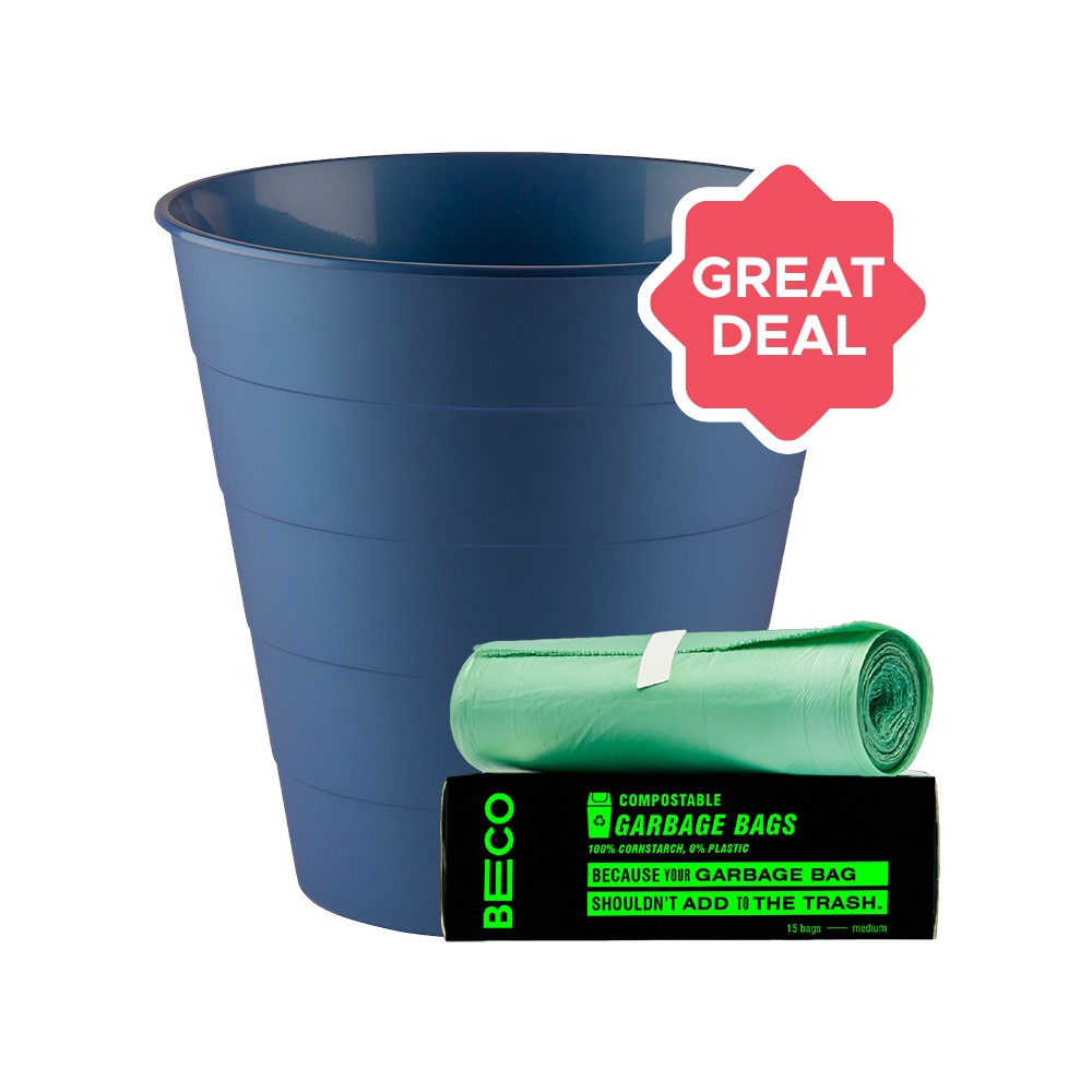 Polyset Dustbin - 10 l (Plastic, Multicolour) + Beco Compostable ...